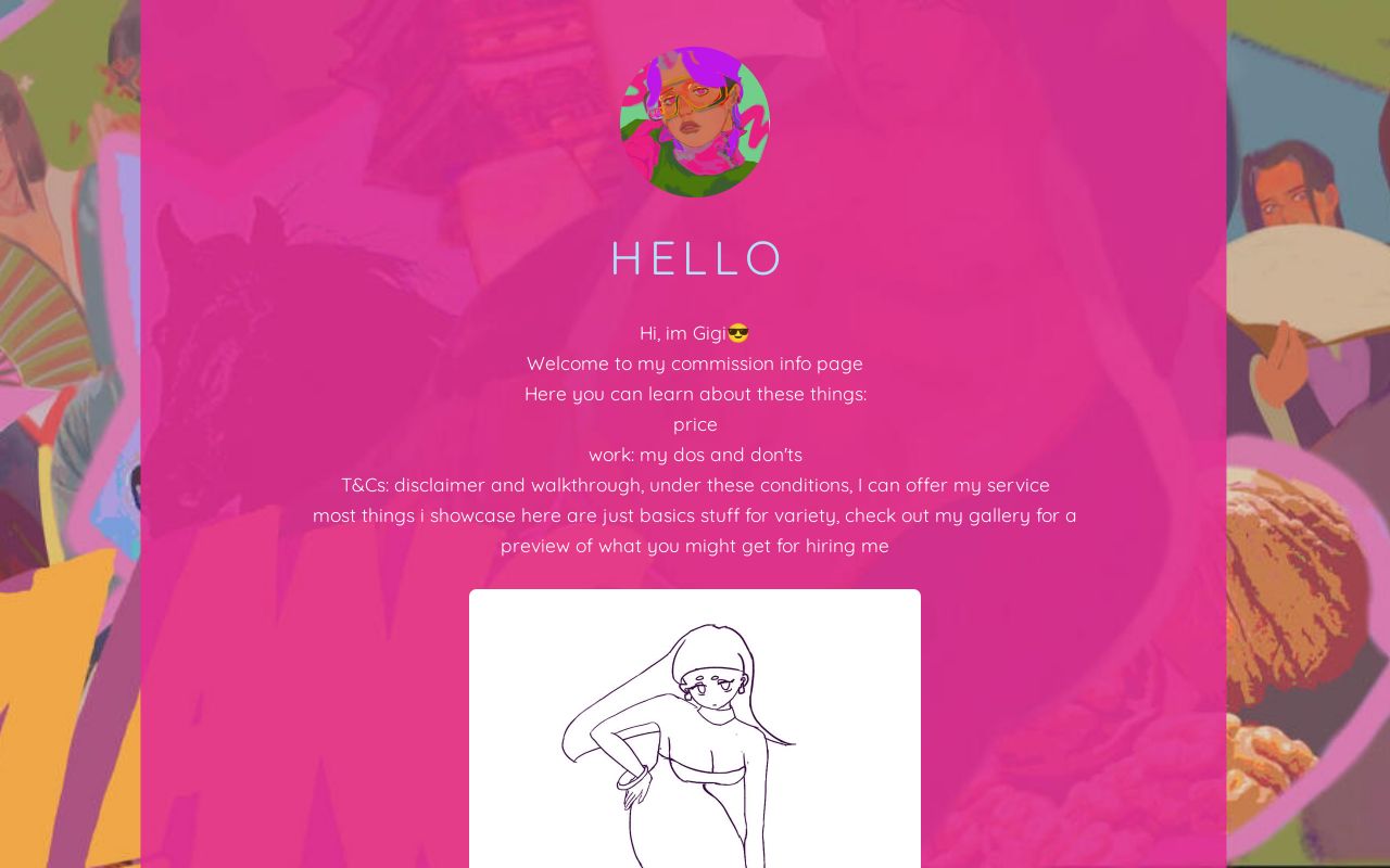 Gigi's commission page